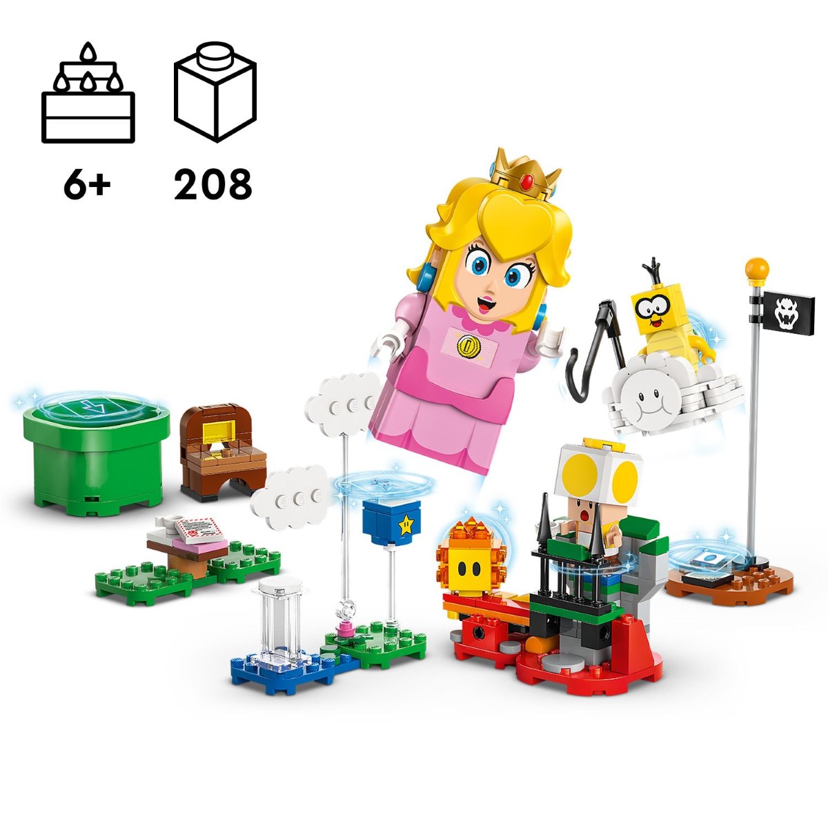 LEGO 71441 Super Mario Adventures with Interactive LEGO Peach Building ...
