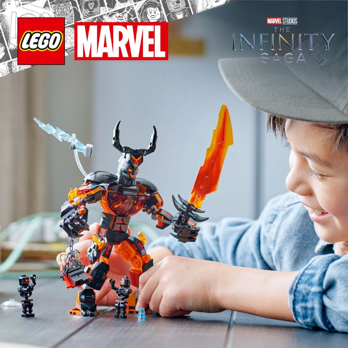 LEGO 76289 Marvel Thor vs. Surtur Construction Figure Building Toy Set
