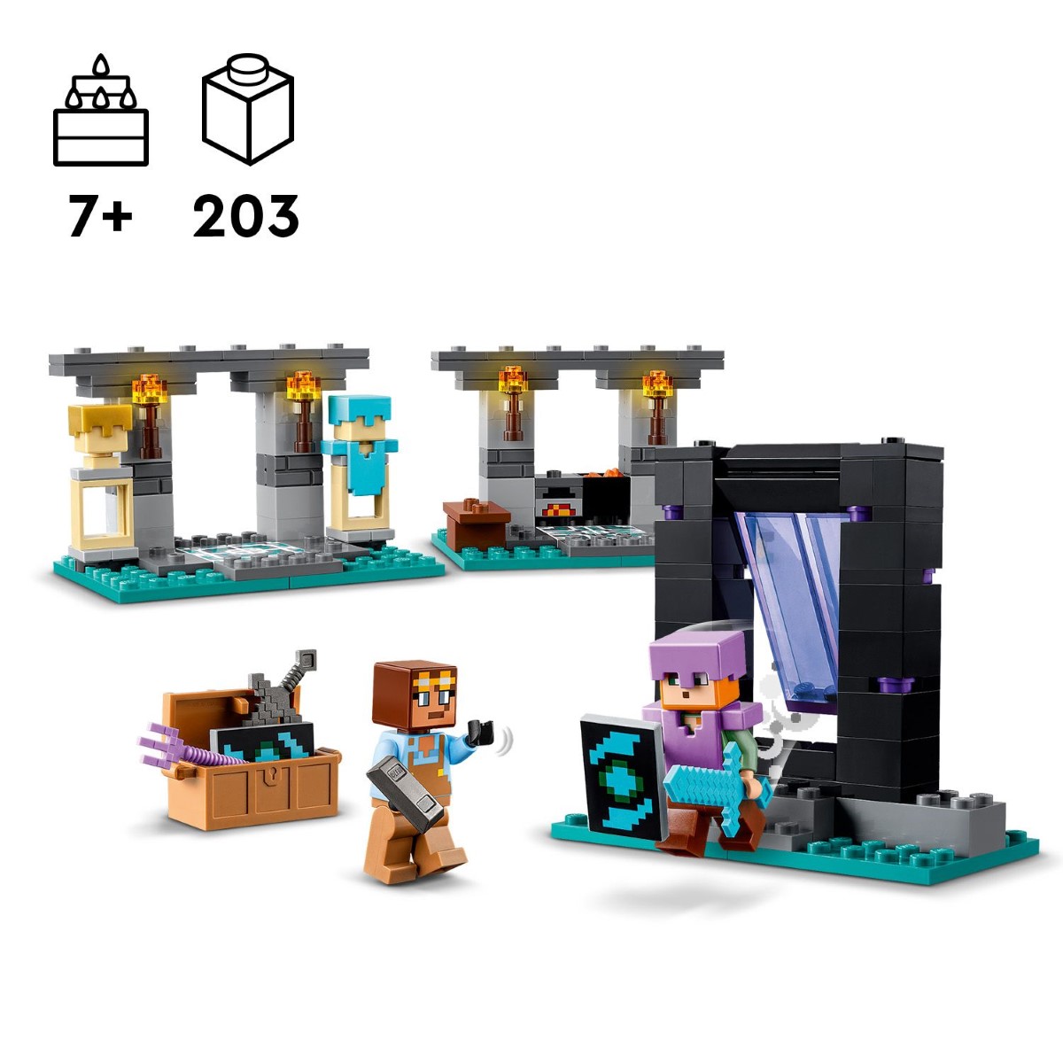 LEGO 21252 Minecraft The Armory Building Toy Set