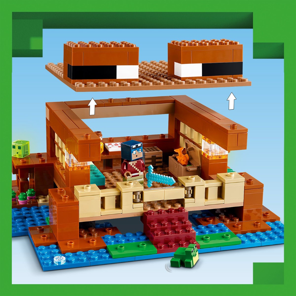 LEGO 21256 Minecraft The Frog House Building Toy Set
