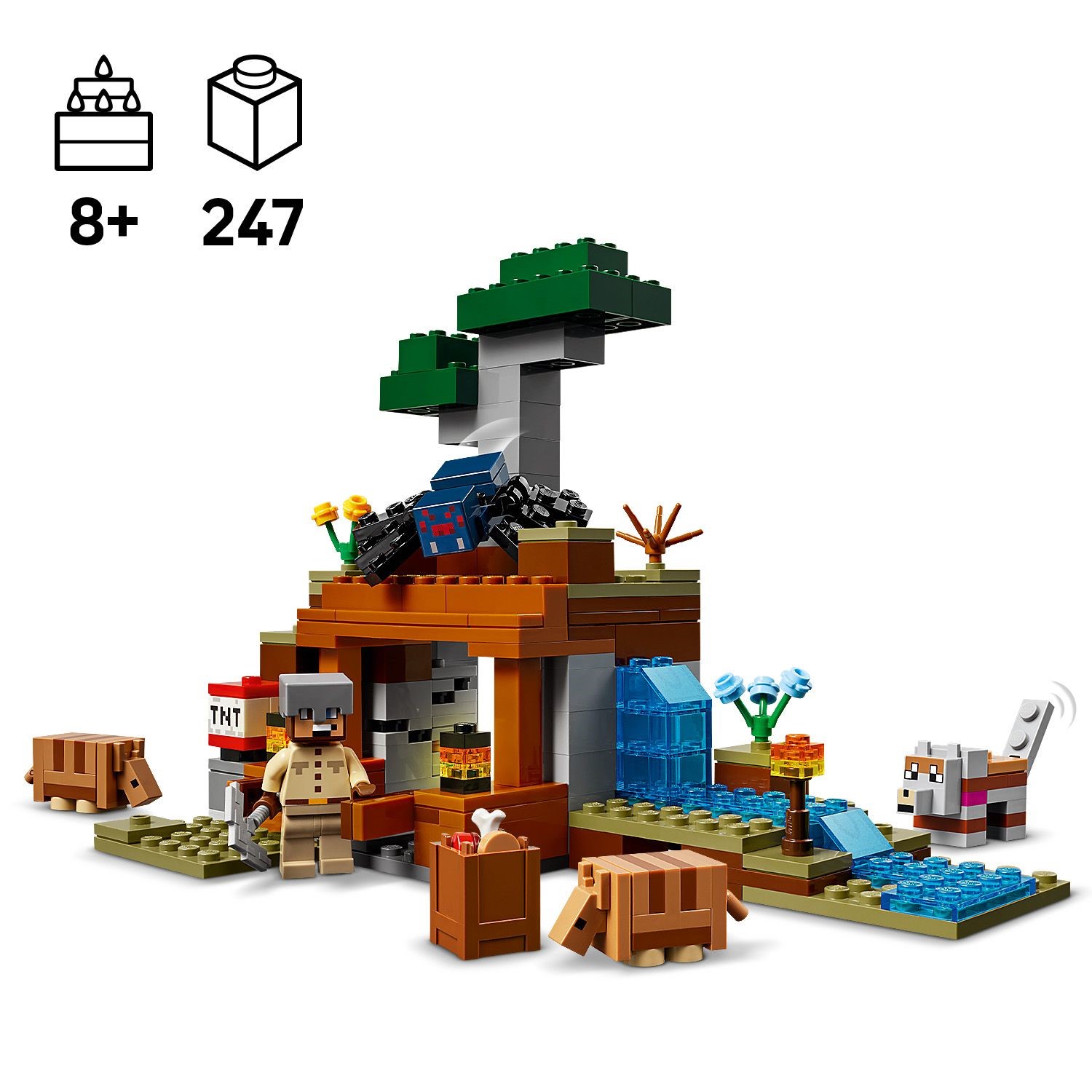 LEGO 21269 Minecraft The Armadillo Mine Expedition Building Toy Set ...