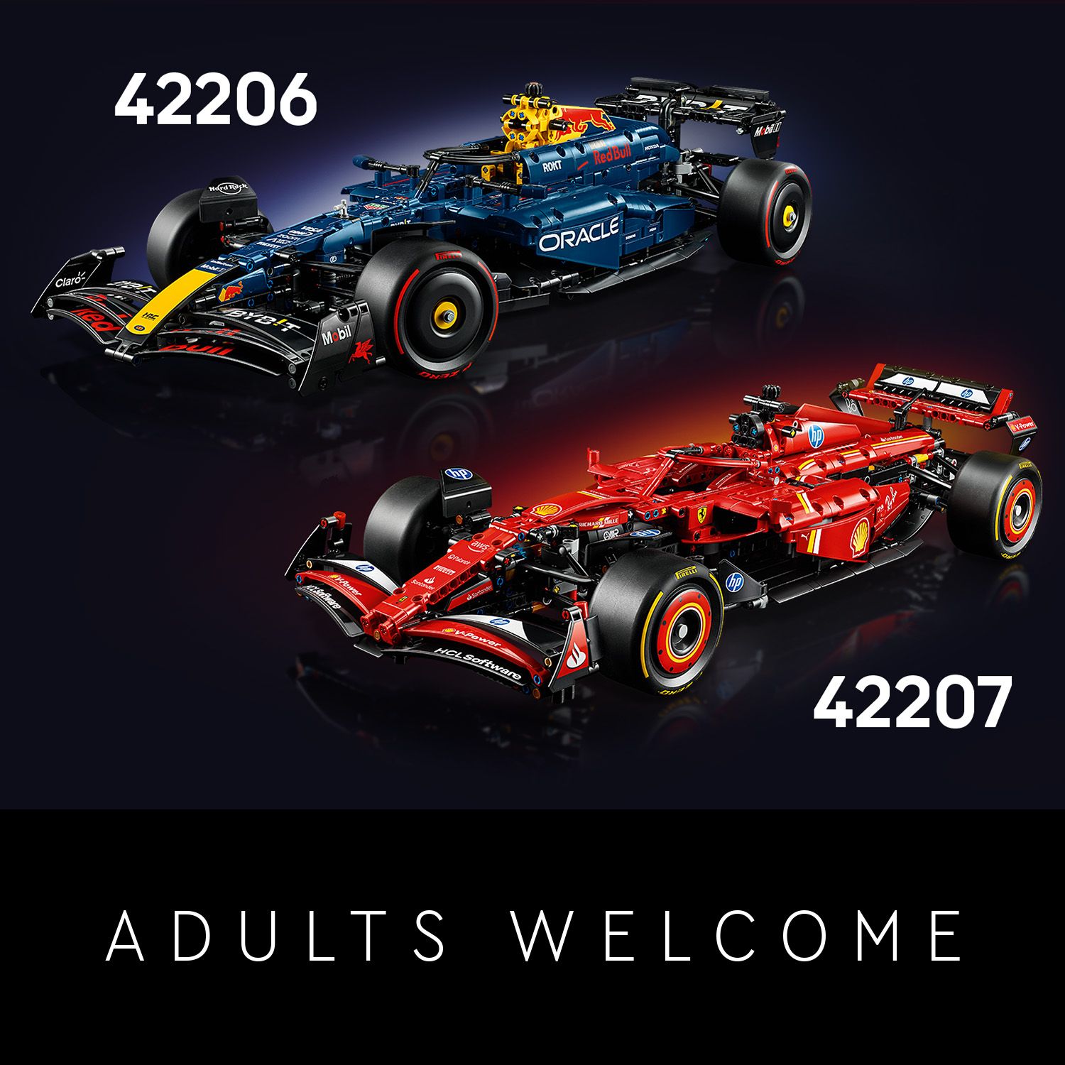 LEGO 42207 Technic Ferrari SF-24 F1 Car Building Toy Set (1361 Pieces)