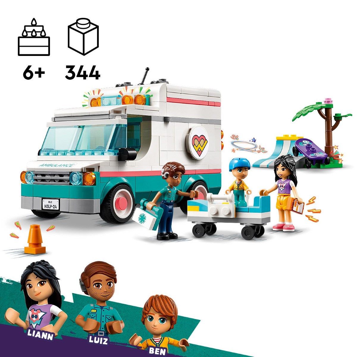 LEGO 42613 Heartlake City Hospital Ambulance Building Toy Set