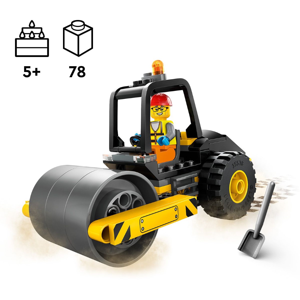 LEGO 60401 City Construction Steamroller Building Toy Set