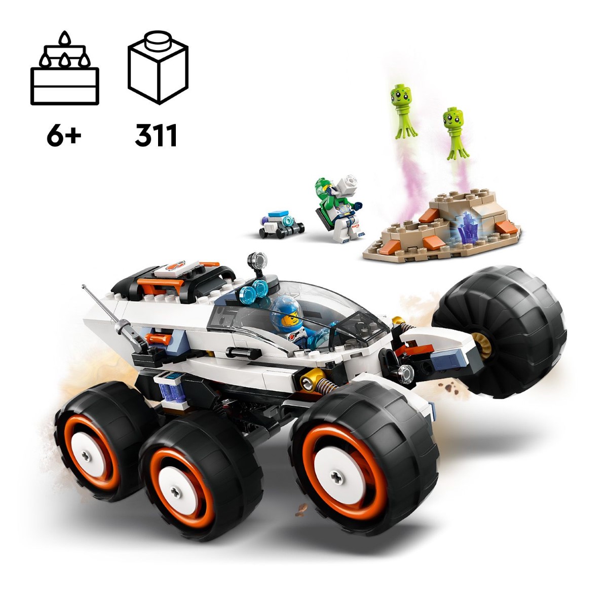LEGO 60431 City Space Explorer Rover and Alien Life Building Toy Set