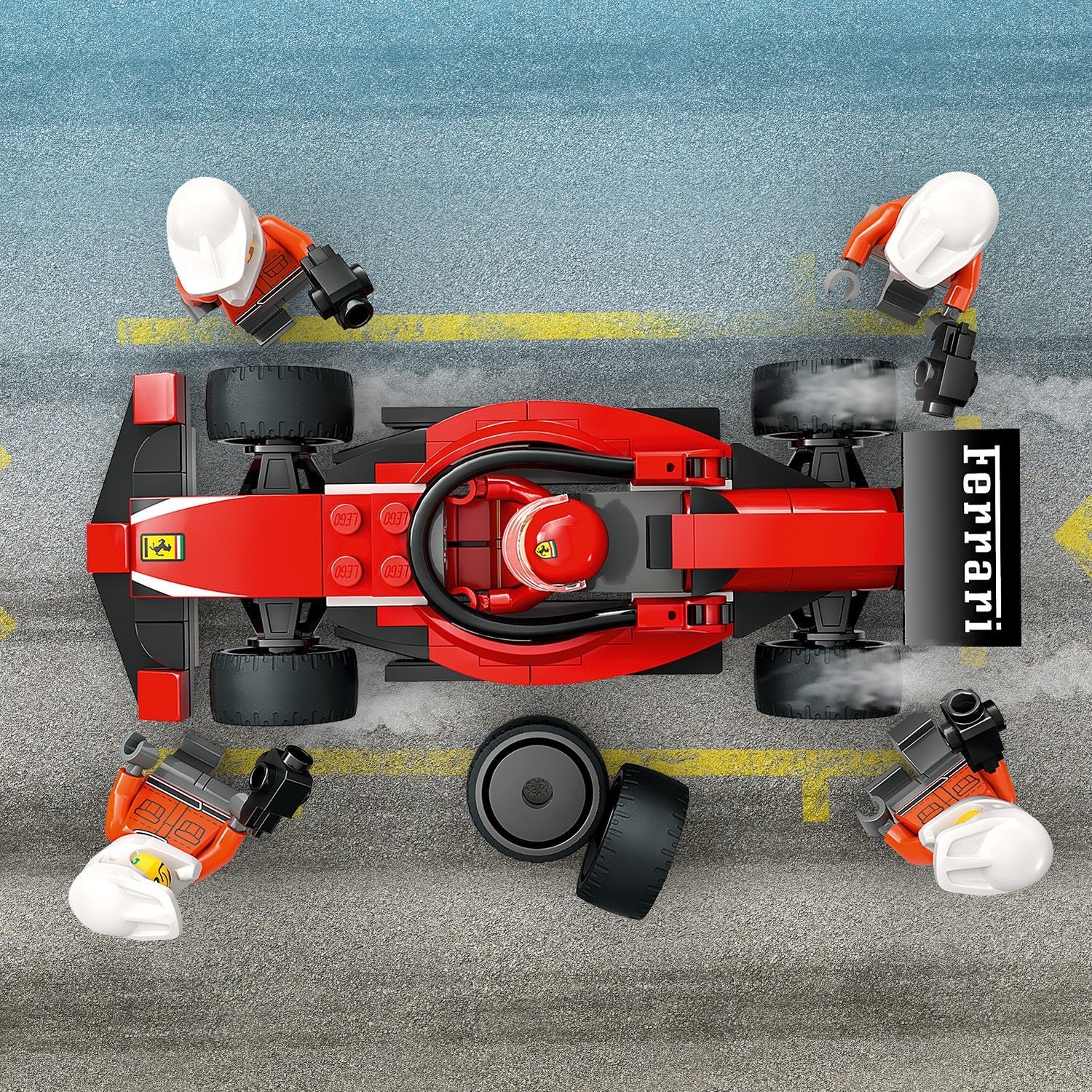 LEGO 60443 City Fomula F1 Pit Stop & Pit Crew with Ferrari Car Building ...