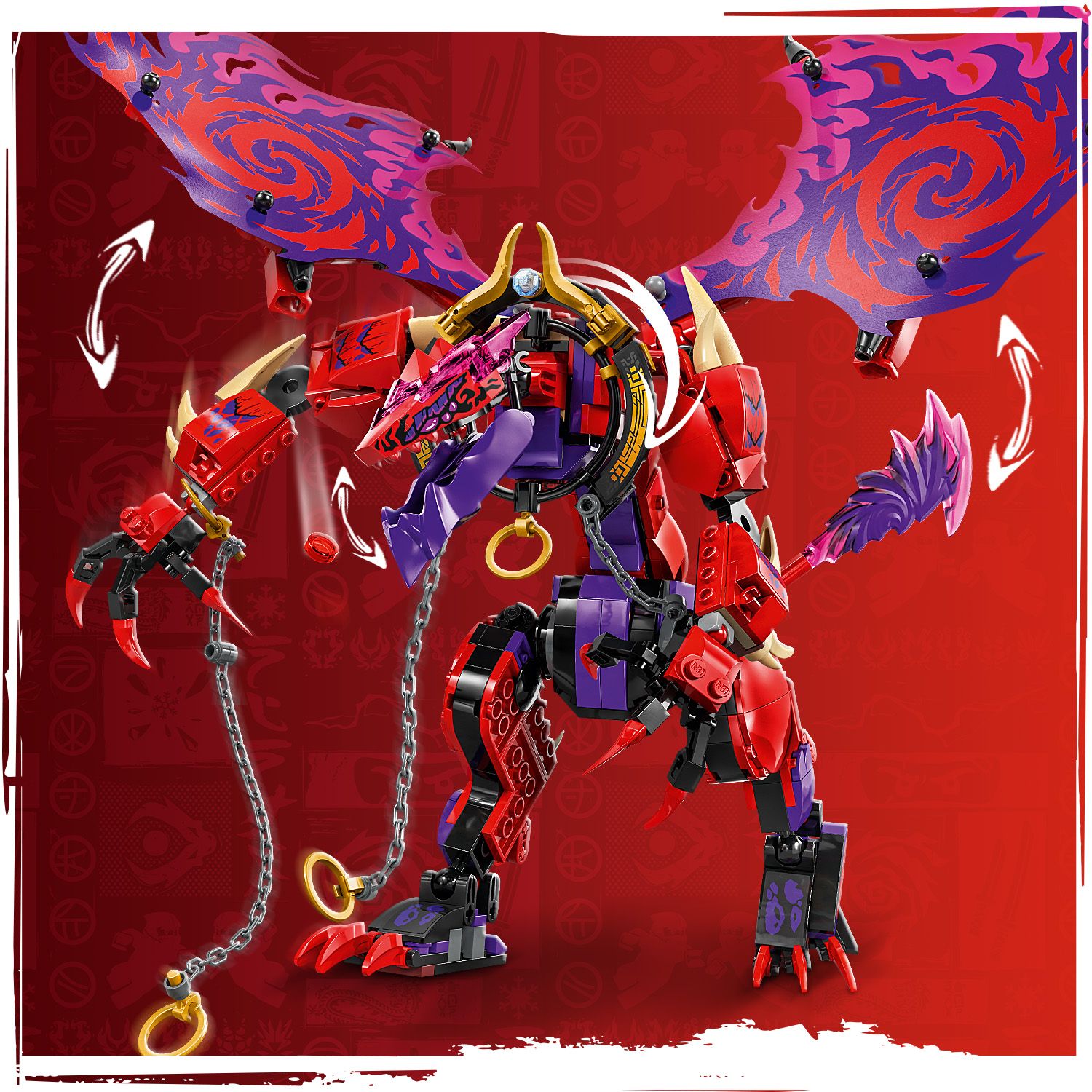 LEGO 71832 Ninjago Thunderfang Dragon of Chaos Building Toy Set (668 ...