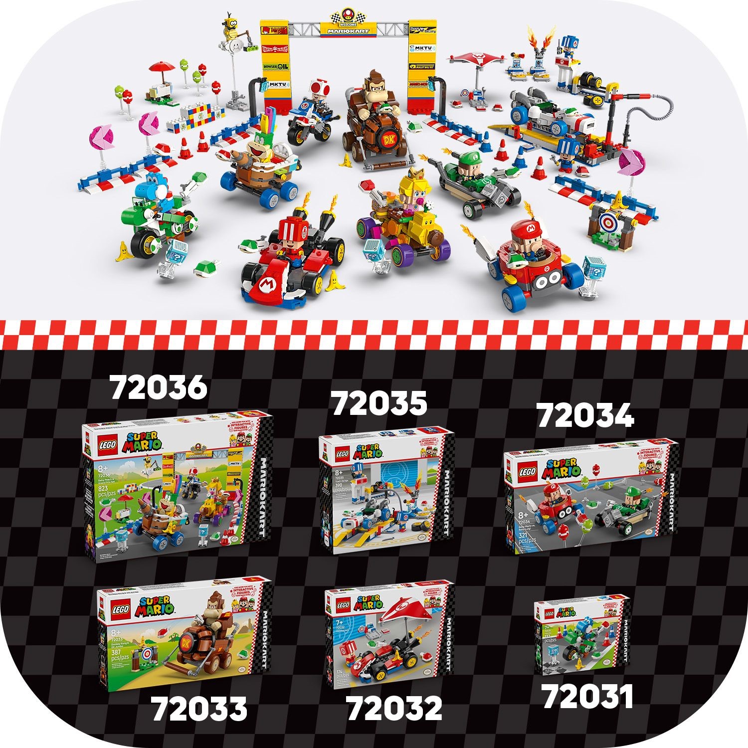 LEGO 72032 Super Mario Kart – Standard Kart Building Toy Set (174 Pieces)
