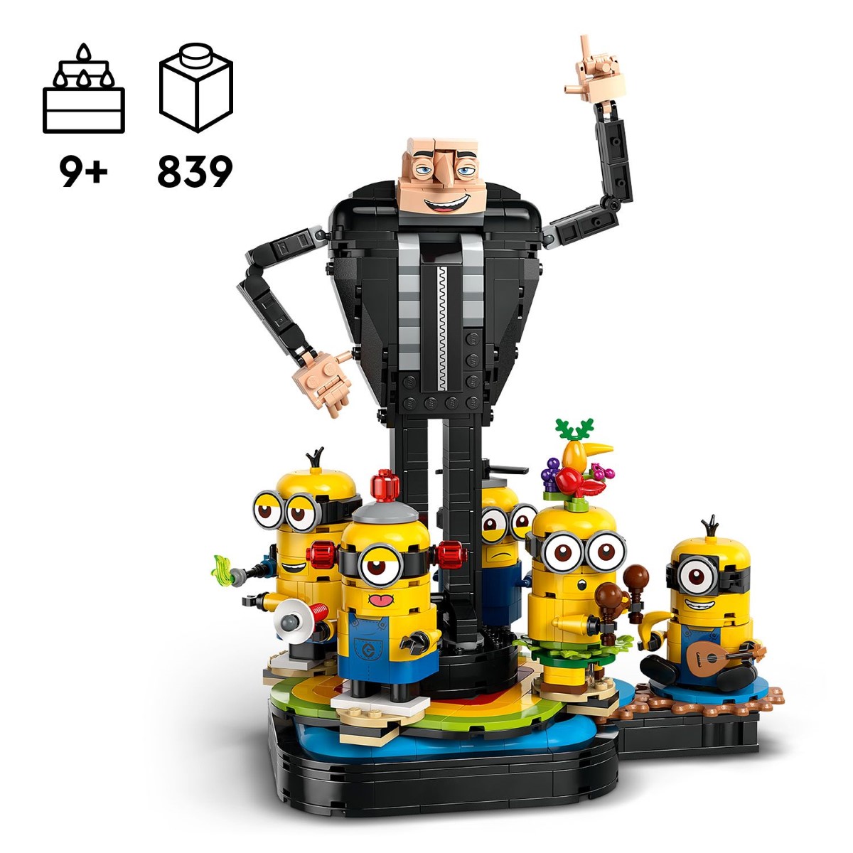 LEGO 75582 Despicable Me 4 Brick-Built Gru and Minions Building Toy Set