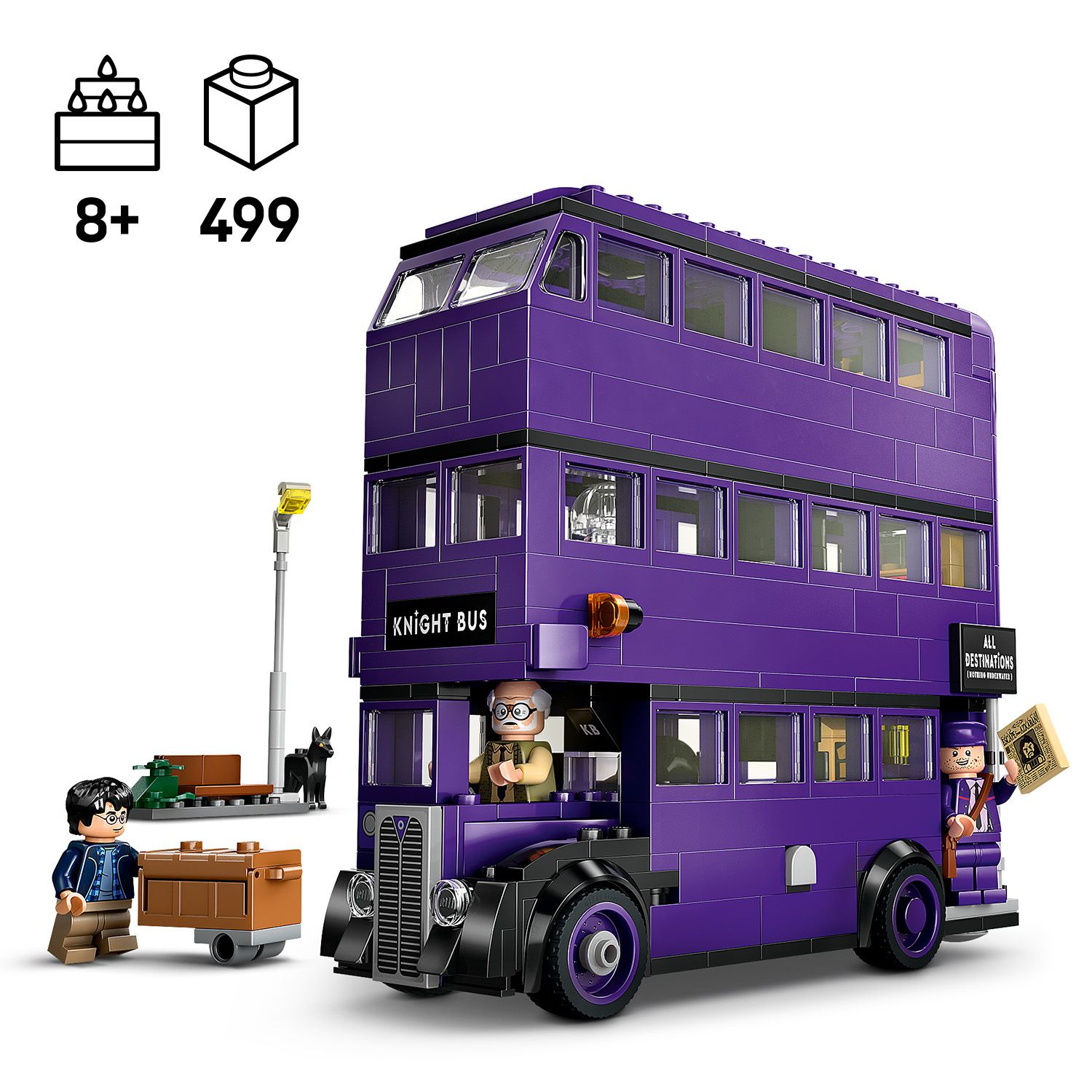 LEGO 76446 Harry Potter Knight Bus Adventure Building Toy Set (499 Pieces)