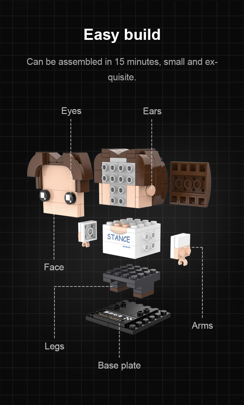 CaDA Initial D Figure Keisuke Takahashi C55002W Block Toy Set