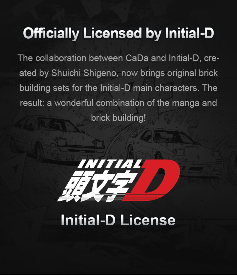 CaDA Initial D Figure Keisuke Takahashi C55002W Block Toy Set