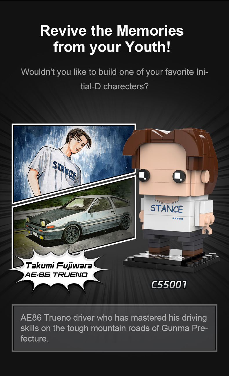 CaDA Initall D Figure Ryosuke Takahashi C55005W Block Toy Set