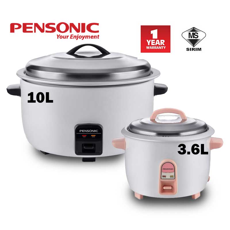 PENSONIC 10L 5kg Rice For 60pax SIRIM Electric Rice PRC-1000 Stainless ...