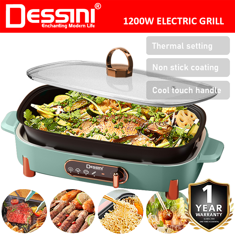DESSINI ITALY Electric Cooker Steamboat Hot Pot Casserole Non Stick ...