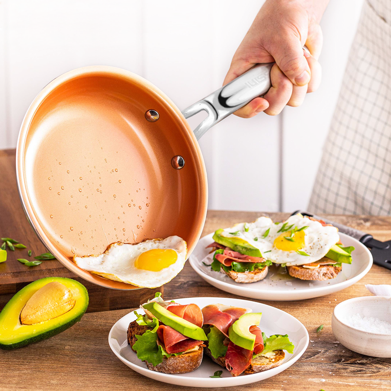 DESSINI ITALY Zero Fat 24CM Frying Pan Die Cast Aluminium Induction Non ...