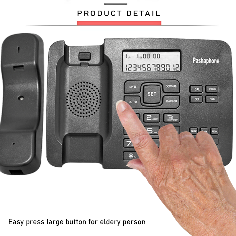 Landline Telephone Home Office Corded Phone Desktop Speakerphone Single ...