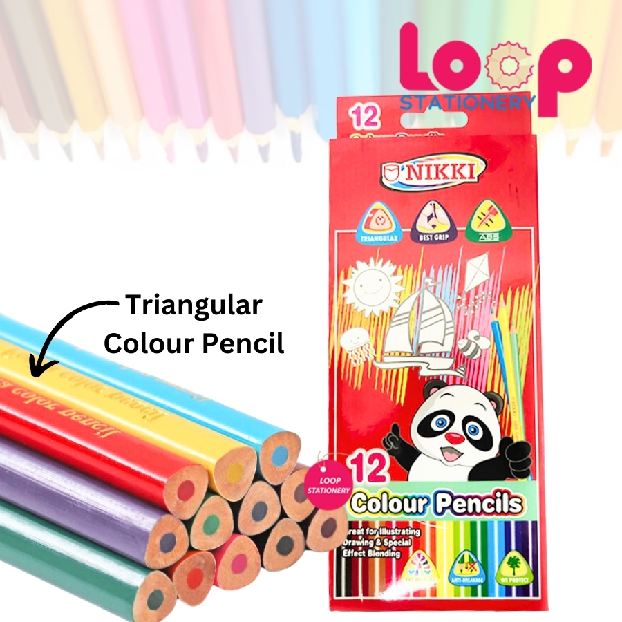 Nikki Colour Pencil 12 Colour Long