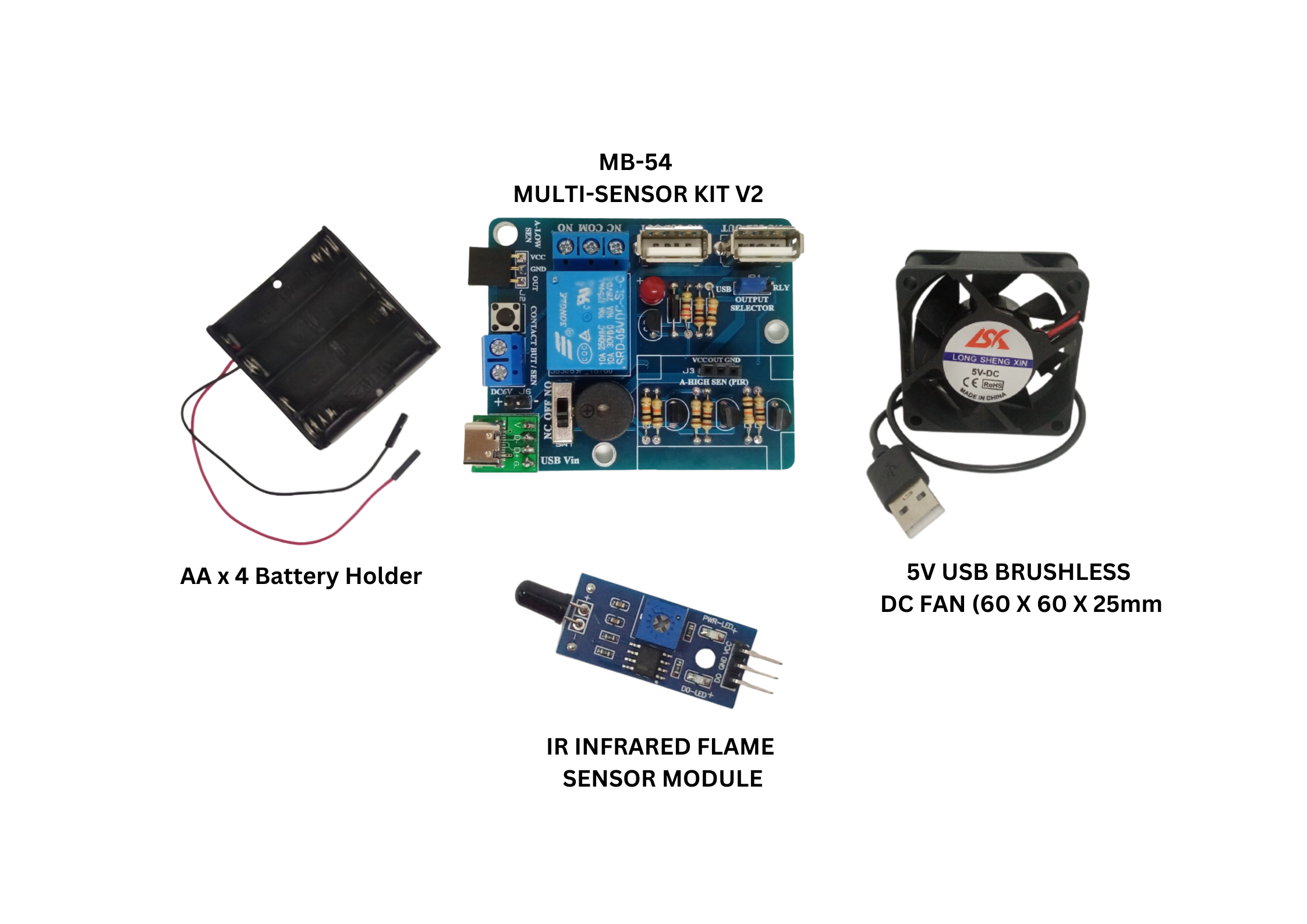 SMART AUTO TEMPERATURE CONTROLLED FAN WITH MB-54 MULTI-SENSOR KIT V2