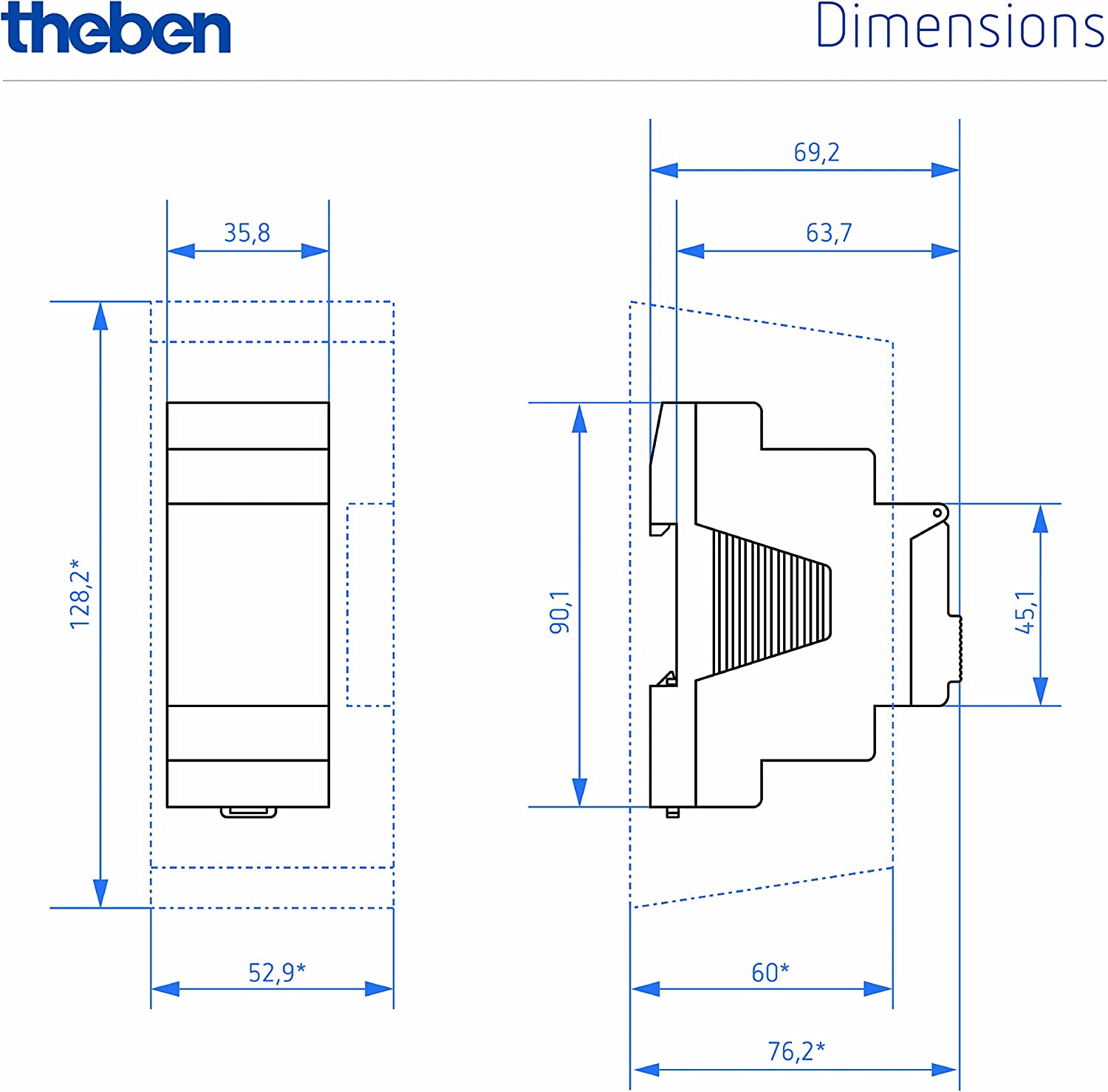 Theben 6110130 TR 611 top3 - Digital time Switch with Weekly Program ...