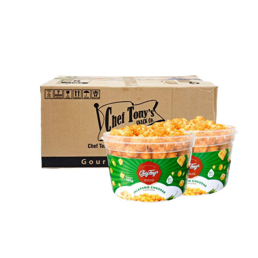 Chef Tony Jalapeno Cheddar Popcorn (24 x 180g) - BuiltaMart