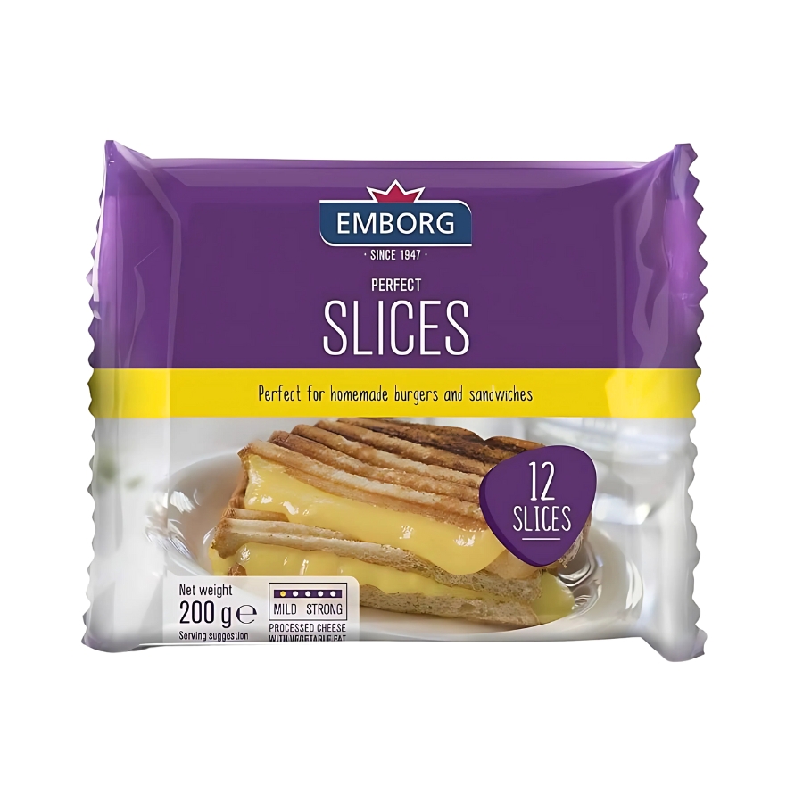Emborg Perfect Cheese Slices (200g) - BuiltaMart