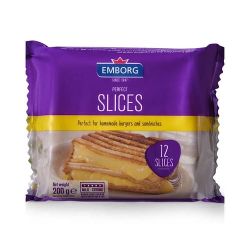 Emborg Perfect Cheese Slices (200g) - BuiltaMart