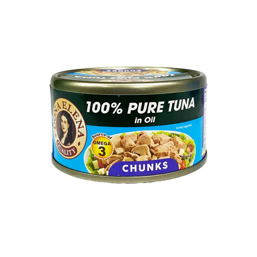 Doña Elena 100% Pure Tuna Chunks in Oil (185g) - BuiltaMart