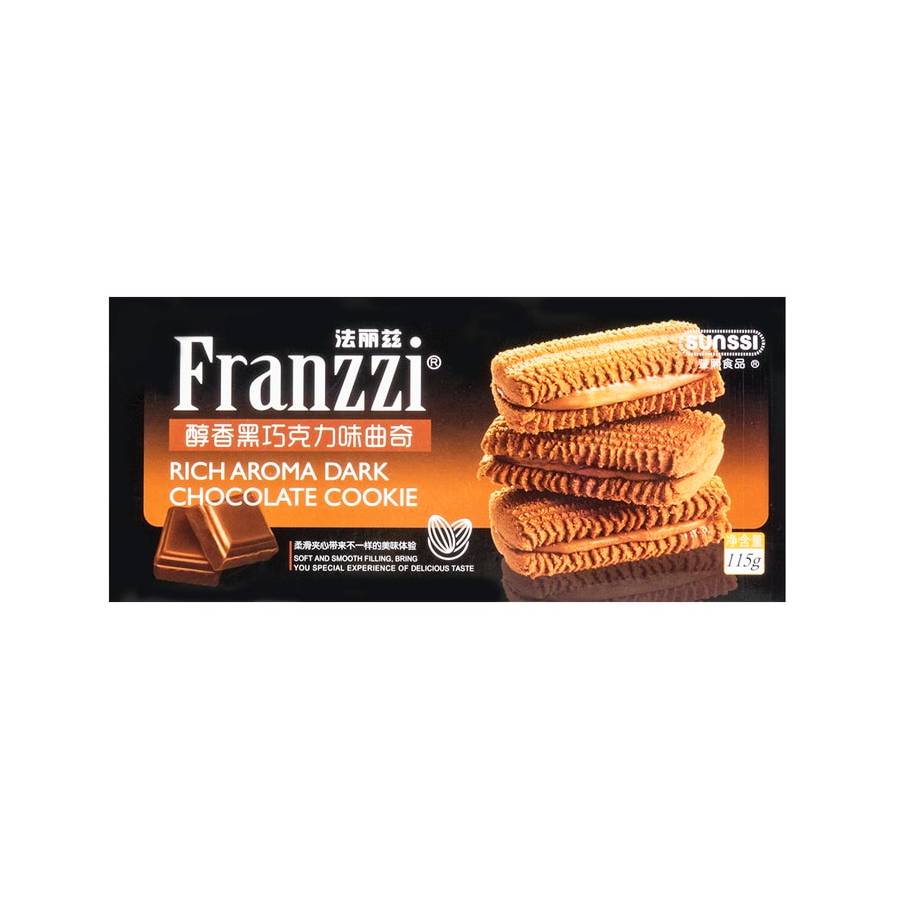 Franzzi Dark Chocolate Sandwich Cookie (115g) - BuiltaMart