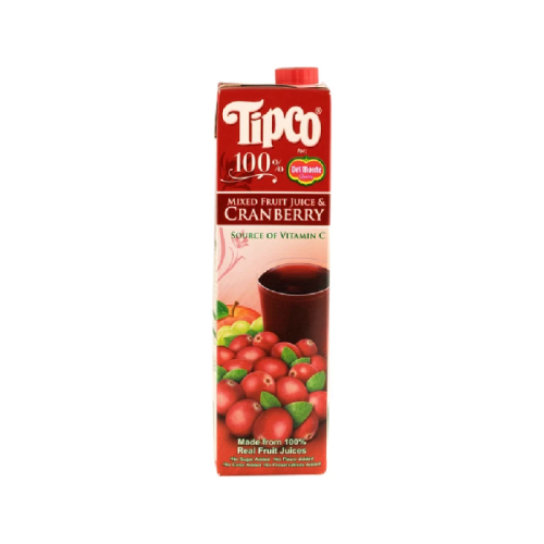 Chilled Del Monte Tipco 100% Mixed Fruit Juice & Cranberry (1L ...