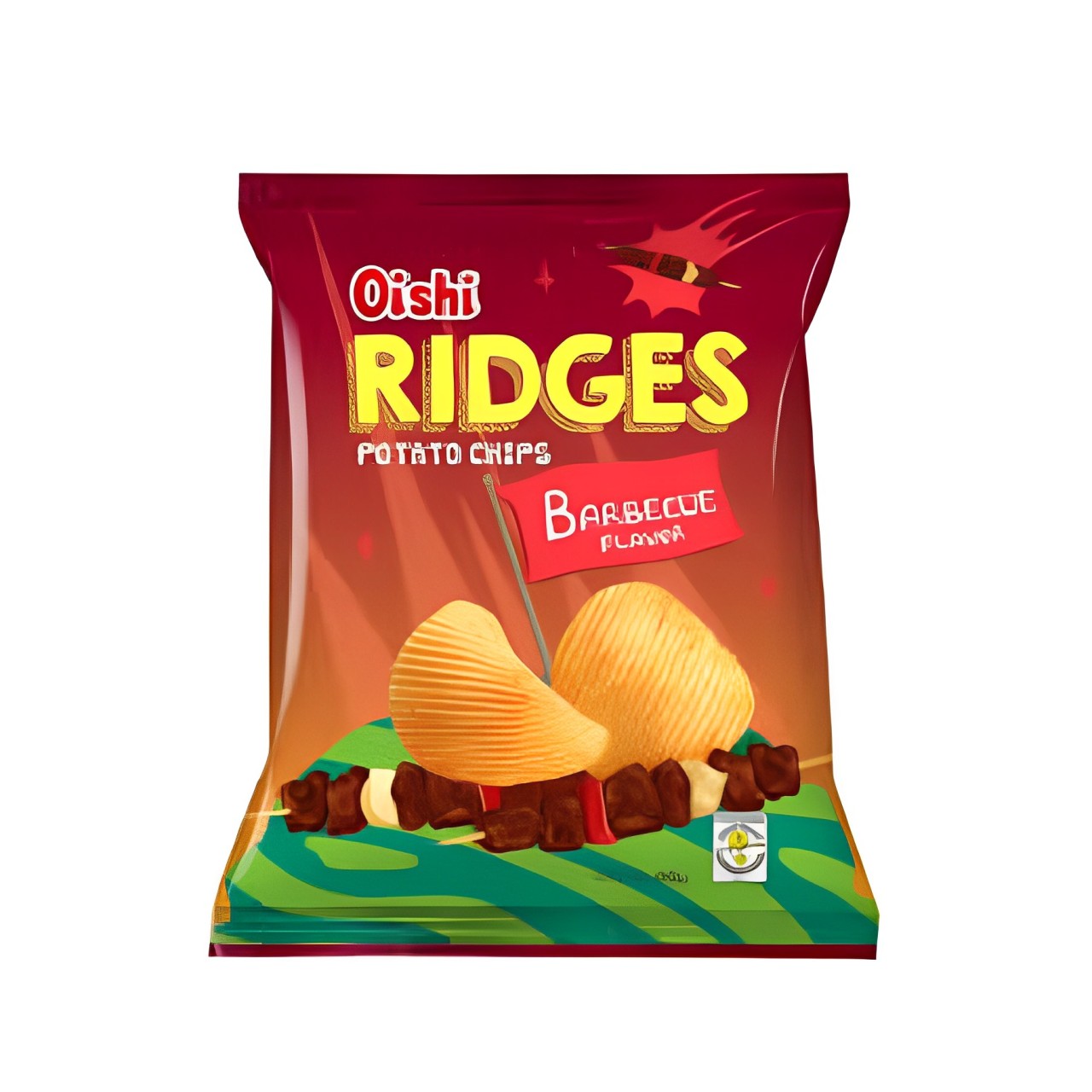 Oishi Ridges Barbeque Potato Chips (60g) - BuiltaMart