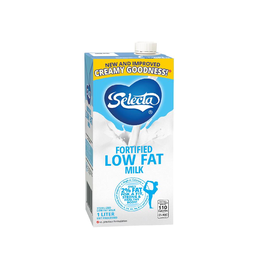 Selecta Fortified Low Fat Milk (1L) - BuiltaMart
