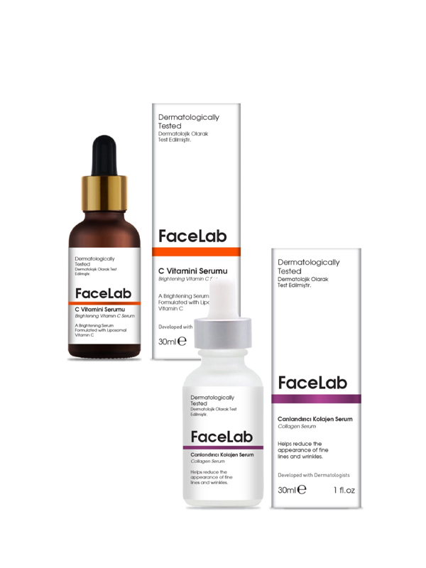 FaceLab FaceLab Brightening Vitamin C Serum, 30 ml + Anti-Aging Collagen Serum, 30 ml | Marasi