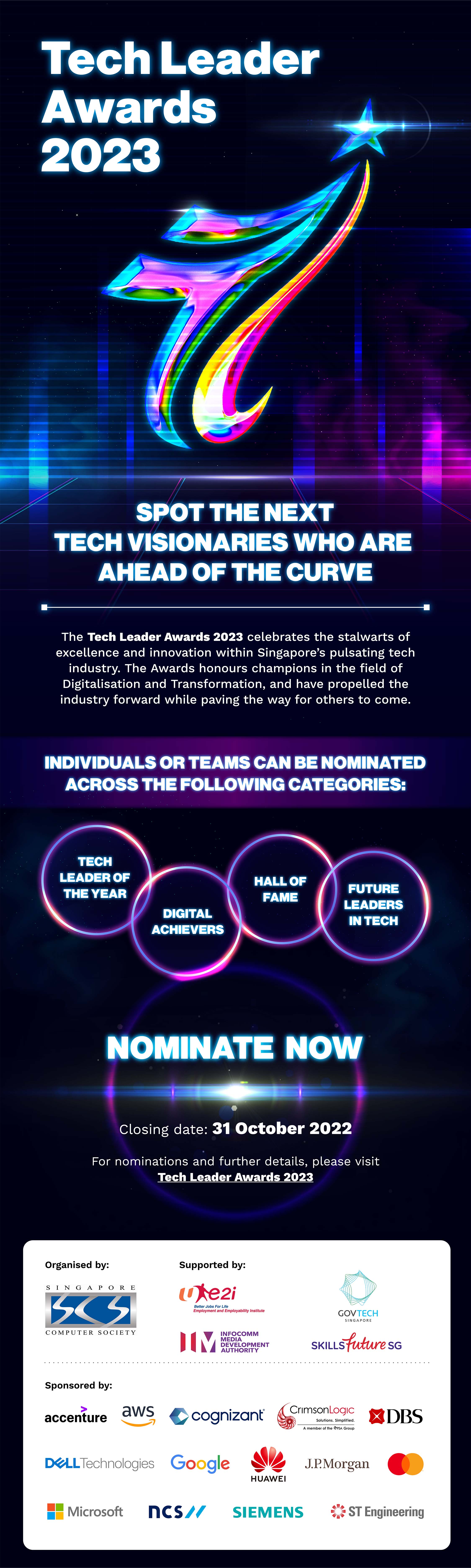 About Tech Leader Awards 2023 - Singapore Computer Society
