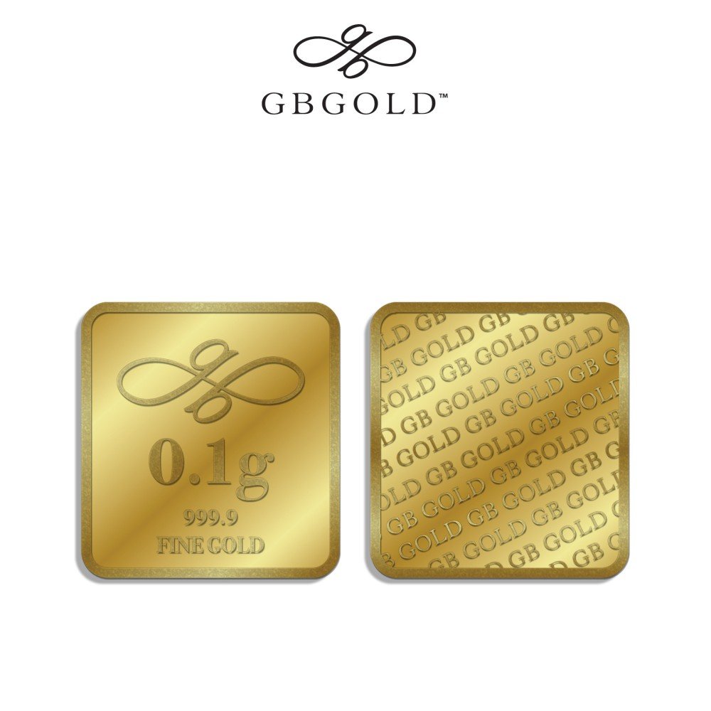 GB Gold Dragon Blue Gold Bar - 0.10g Gold Bar - GB Gold Platform