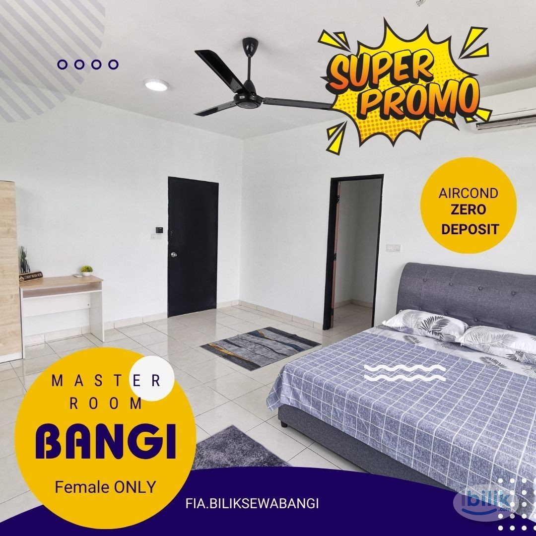 (MASTER) with ((FEMALE & AIRCOND)) 💥 Bilik Sewa Bangi, Bandar Seri ...