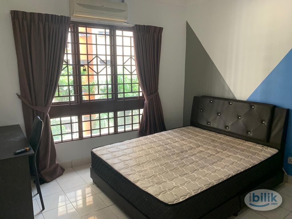 FEMALE unit walk to MRT !! Queen Bed Medium Room with AC & Window ,,,@ Kota Damansara, MRT ...