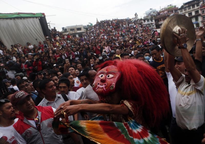 Rain god worshipped in Nepal's Indra Yatra