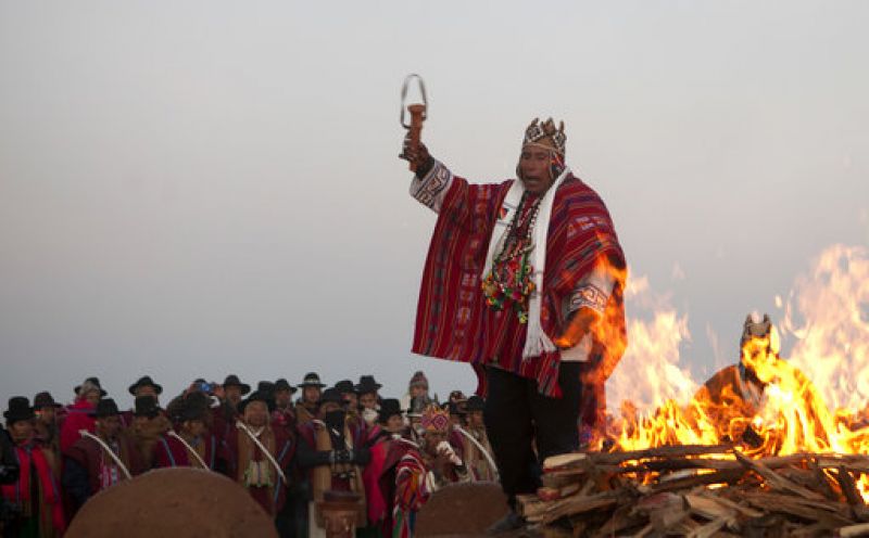 Aymara Indians celebrate New Year by performing thousand-year old ...
