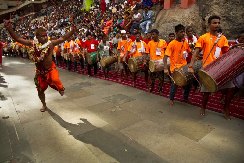 S(t)eeped in blood: Hindu devotees sacrifice animals in Deodhani festival