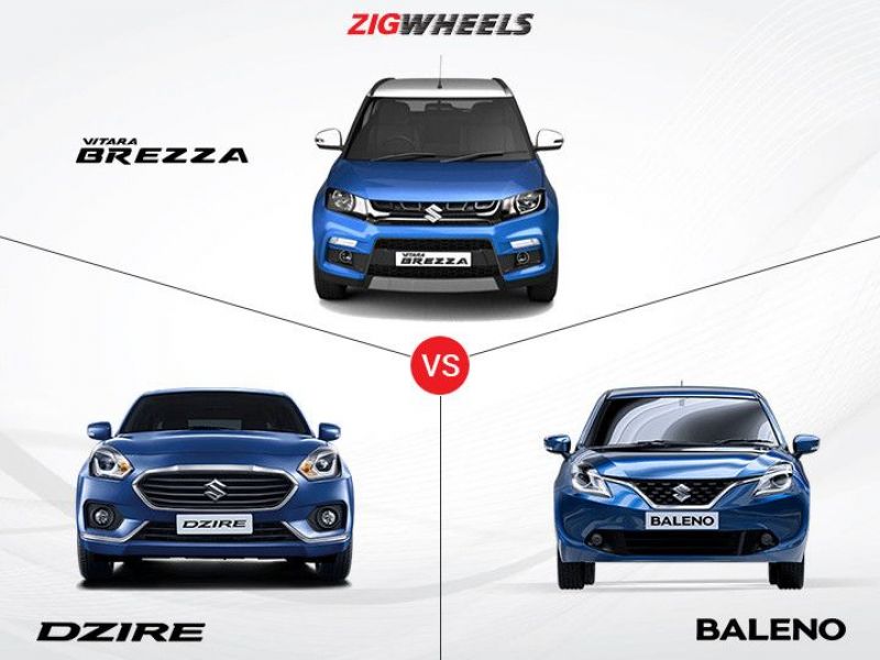 2017 Maruti Suzuki Dzire vs Baleno vs Brezza