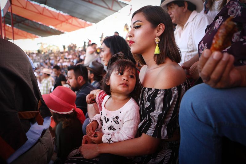 Crowd gathers to witness bullfighting competition in Mexico