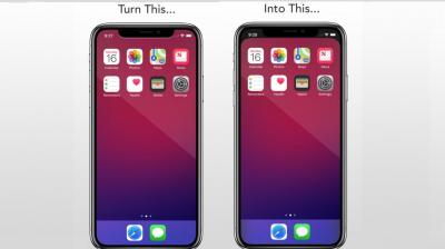 How to get rid of that ugly notch on your shiny iPhone X? Well sort off