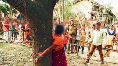 Woman tied to tree, beaten up for 3 hours