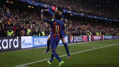 'MSN' trio powers Barcelona to UCL quarterfinals