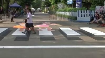 ‘Floating’ crosswalk in Thailand aims to make roads safer for pedestrians