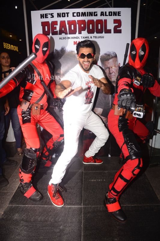 Ranveer at his goofy best with 'Deadpool', parents, sister enjoy the ...