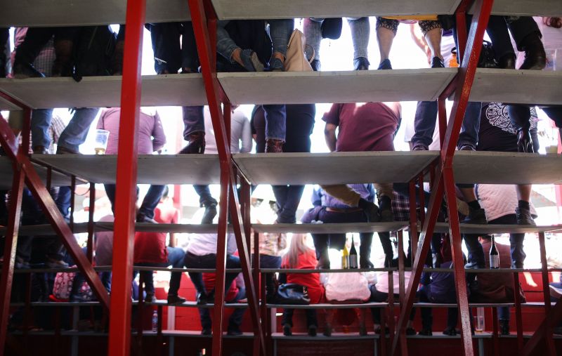 Crowd gathers to witness bullfighting competition in Mexico