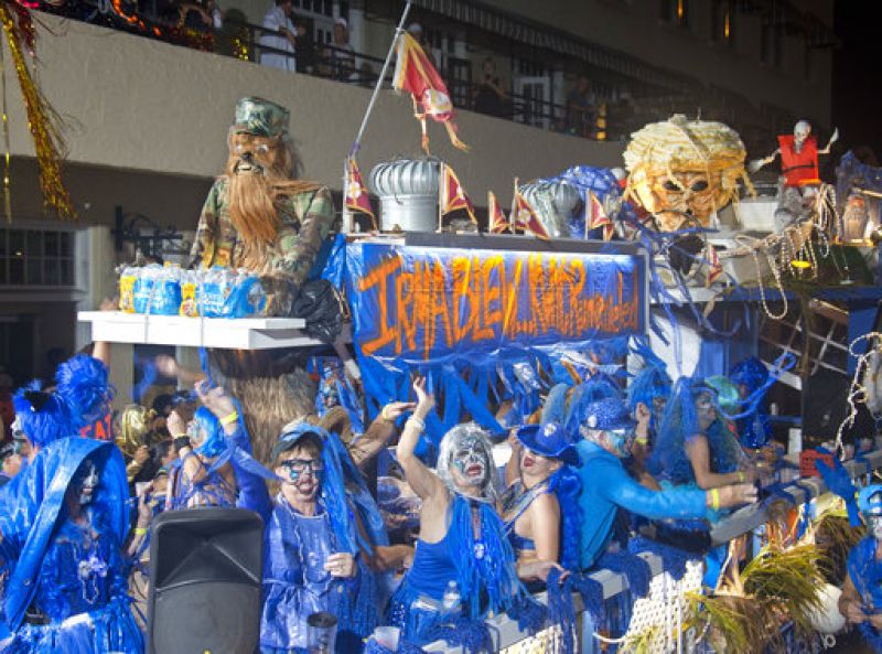 Revellers in colourful costumes roll in for Key West's Fantasy Fest parade