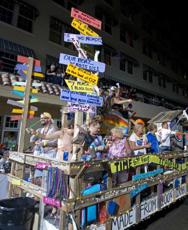 Revellers in colourful costumes roll in for Key West's Fantasy Fest parade
